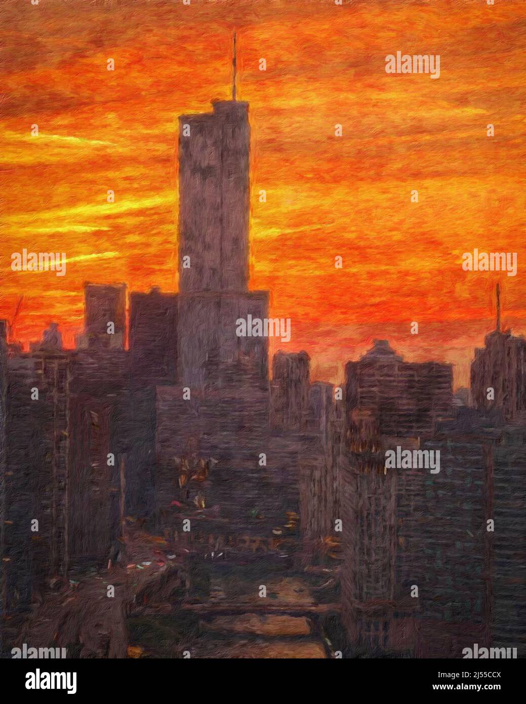 Chicago USA city center skyscrapers and architecture, America travel ...