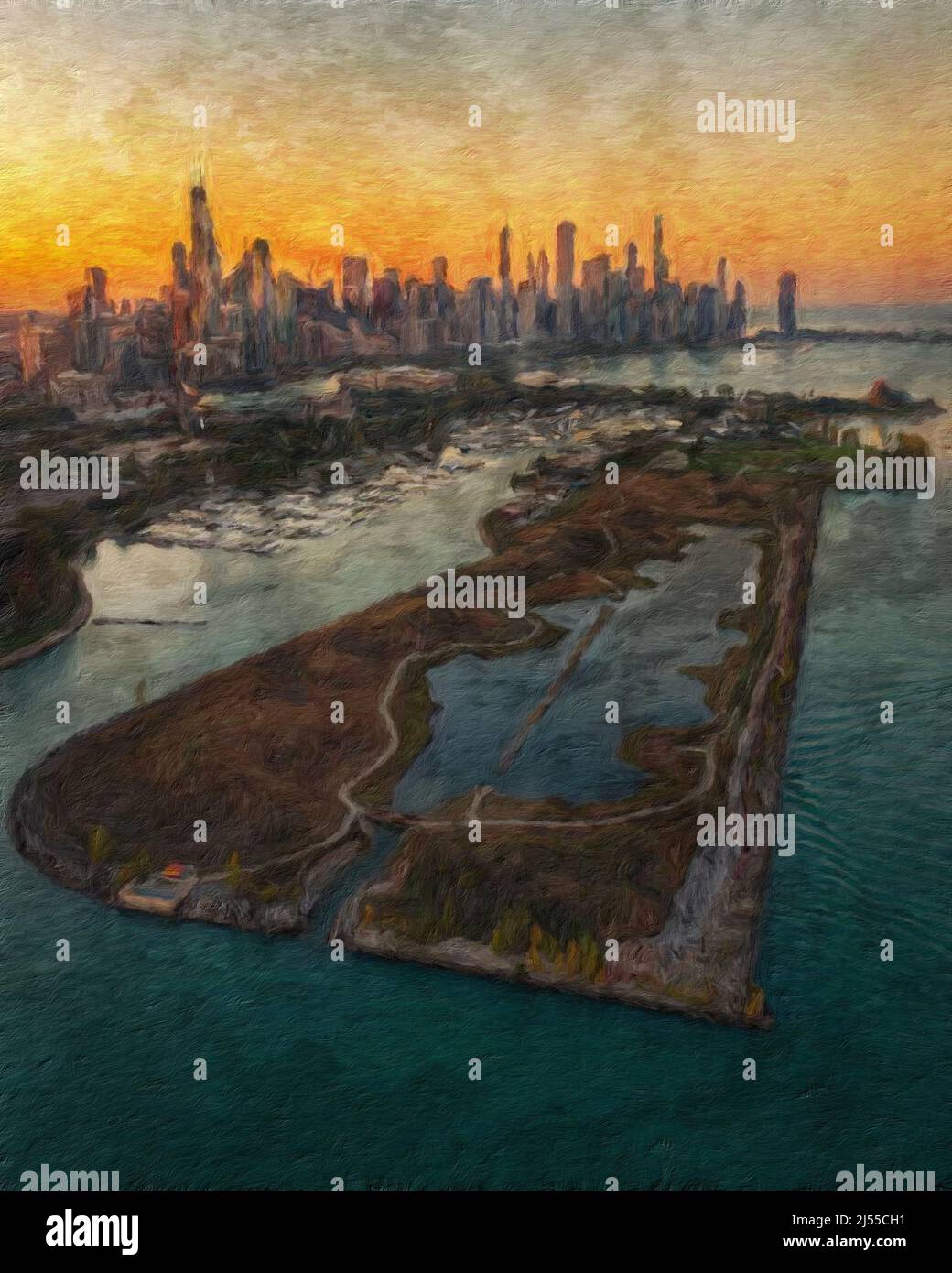 Chicago USA city center skyscrapers and architecture, America travel ...