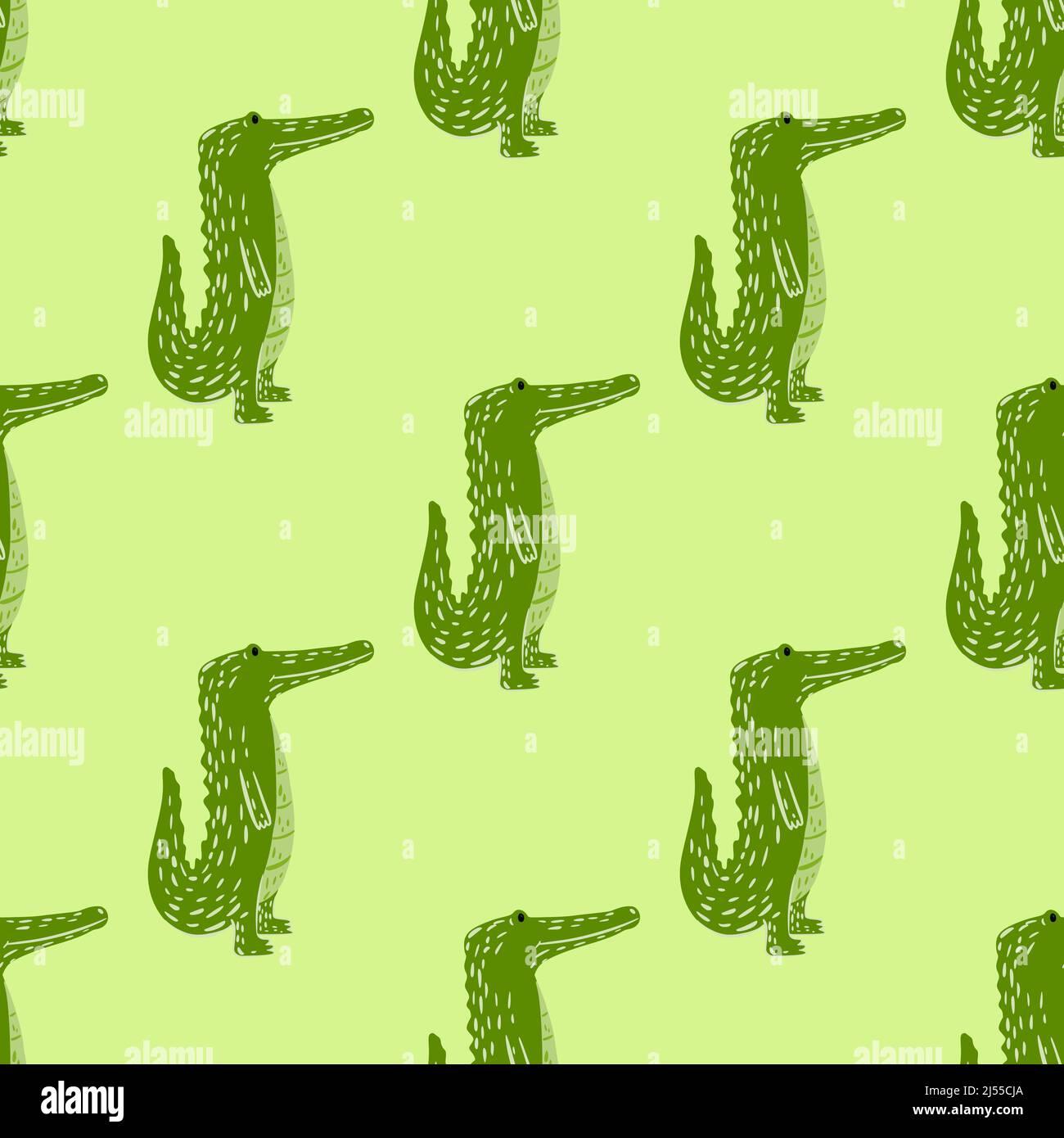 Cute crocodile seamless pattern. Background with funny alligator in ...