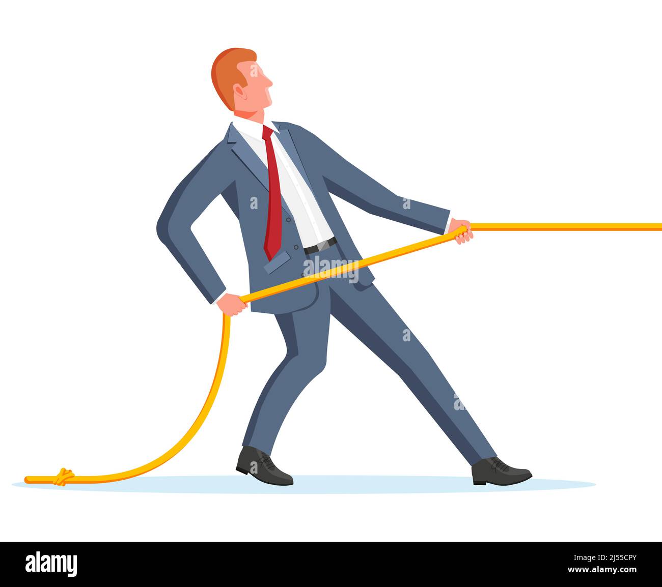 Business cartoon tug war Cut Out Stock Images & Pictures - Alamy