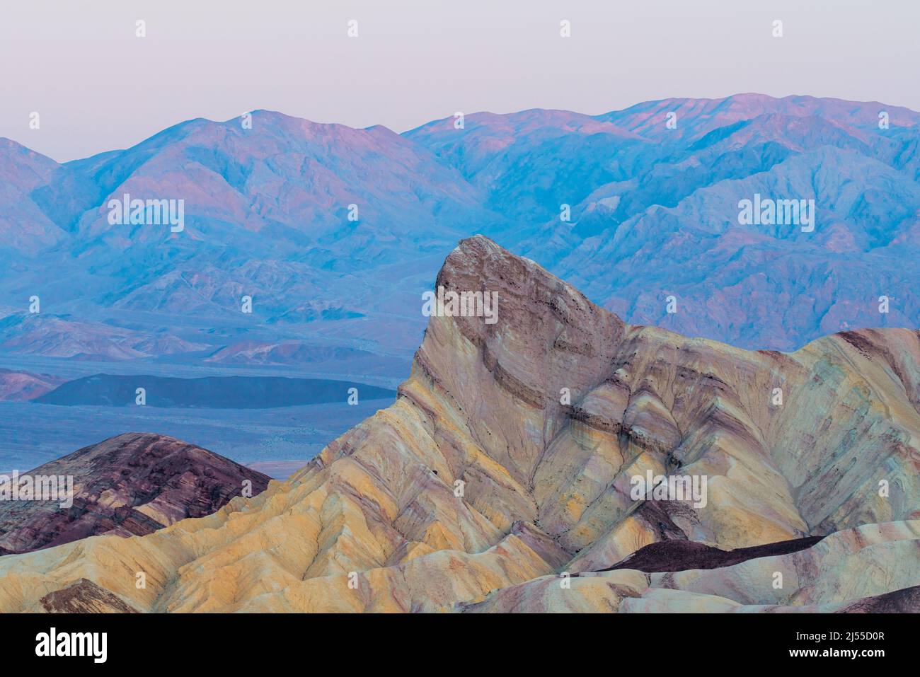 Manly Beacon at sunrise, close up details, Zabriskie point in Death ...