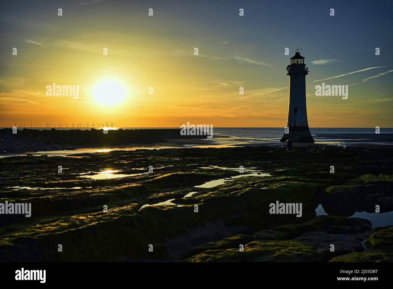 New Brighton Sunset Stock Photo - Alamy