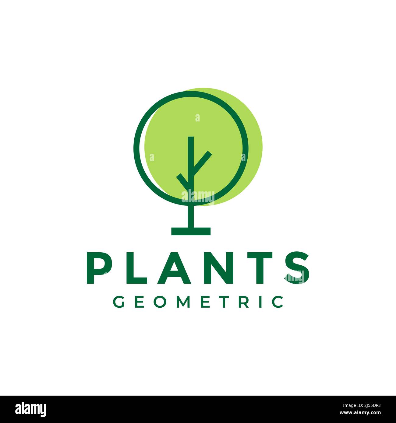 abstract geometric tree circle simple logo design, vector graphic ...