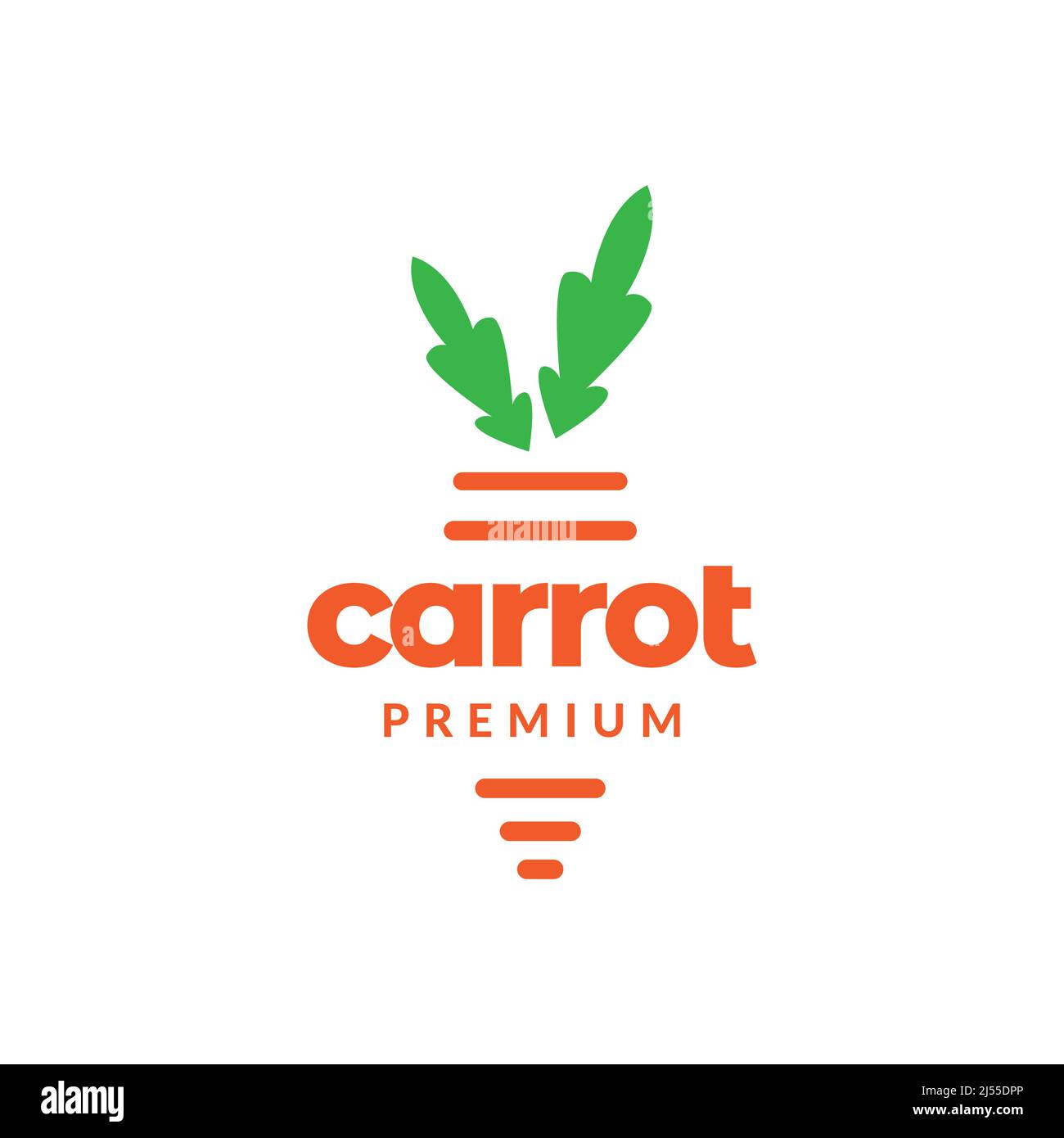 modern simple stripe carrot logo design vector graphic symbol icon ...