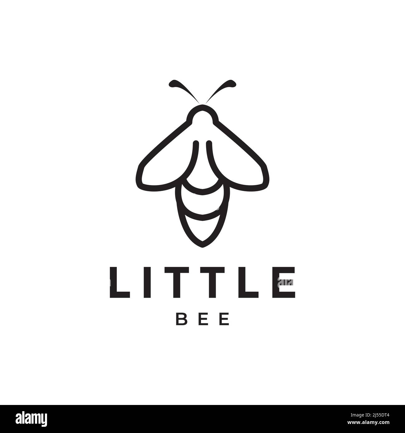 modern simple bee shape logo design vector graphic symbol icon ...