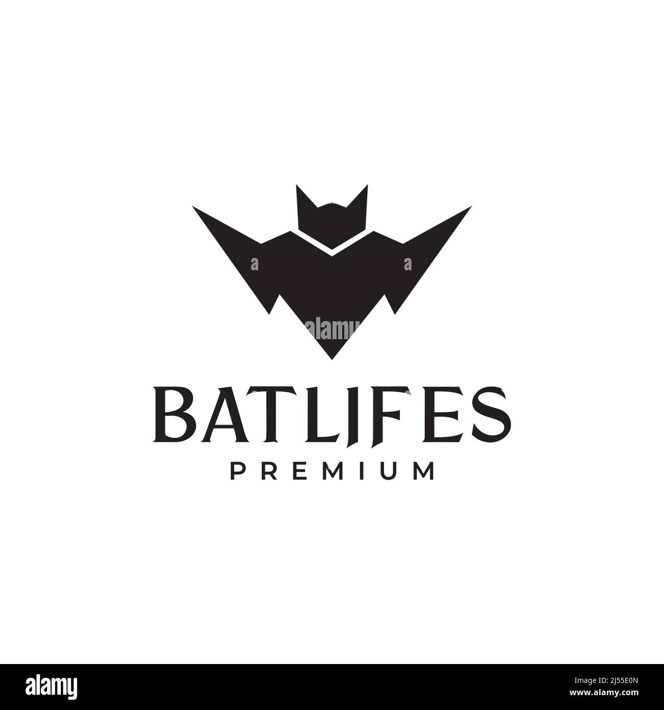 modern shape bat fly simple logo design vector graphic symbol icon ...