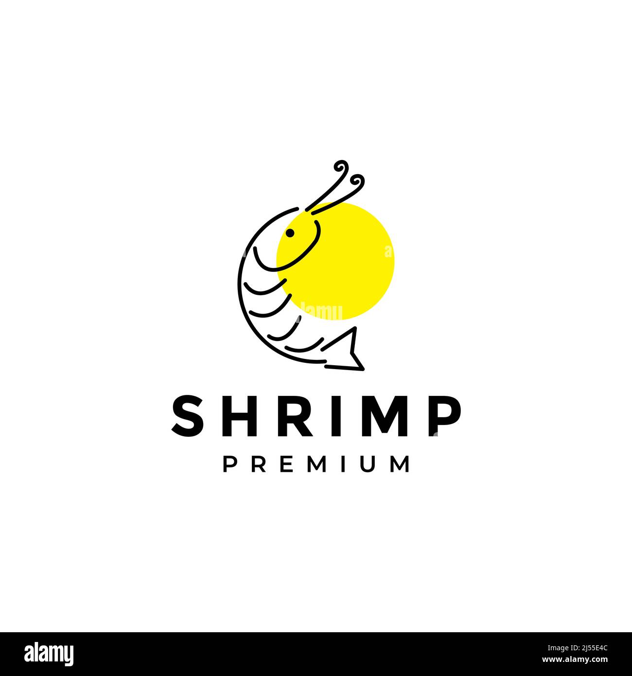 line modern abstract shrimp logo design, vector graphic symbol icon ...