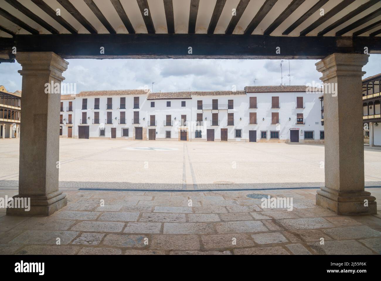 Plaza Mayor, Tembleque, Toledo province, Castilla La Mancha, Spain ...