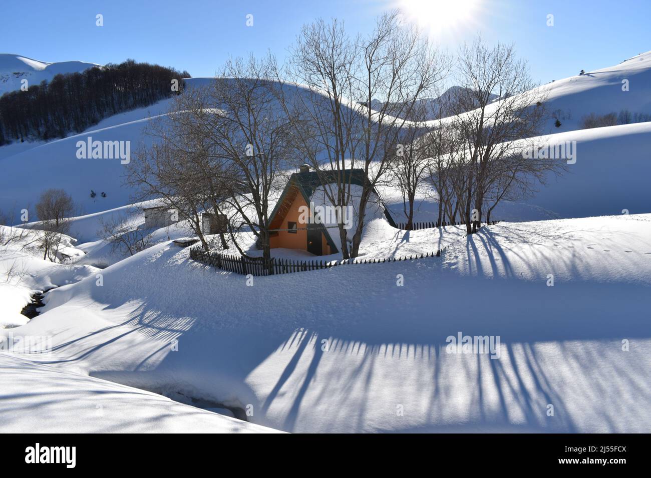 Winter hiking on Zelengora mountain, Part 4 Stock Photo - Alamy