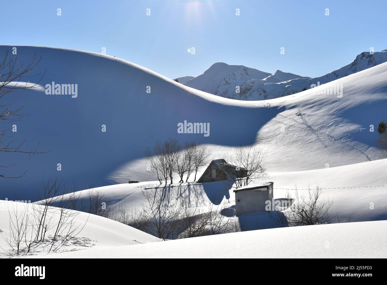 Winter hiking on Zelengora mountain, Part 4 Stock Photo - Alamy