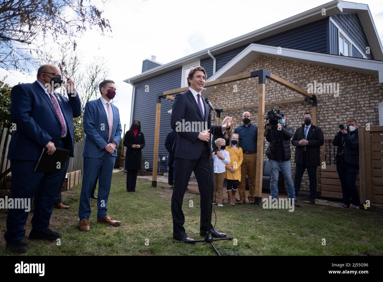 Prime Minister Justin Trudeau speaks about housing after meeting ...