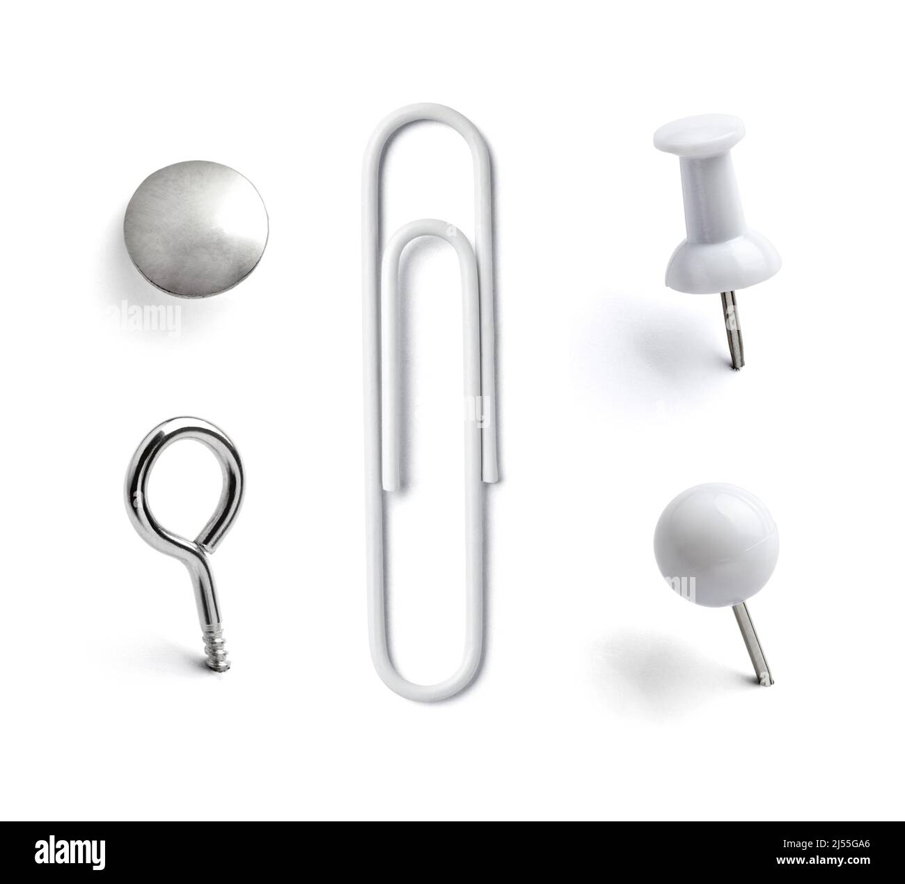 push pin paper clip thumbtack note office Stock Photo - Alamy