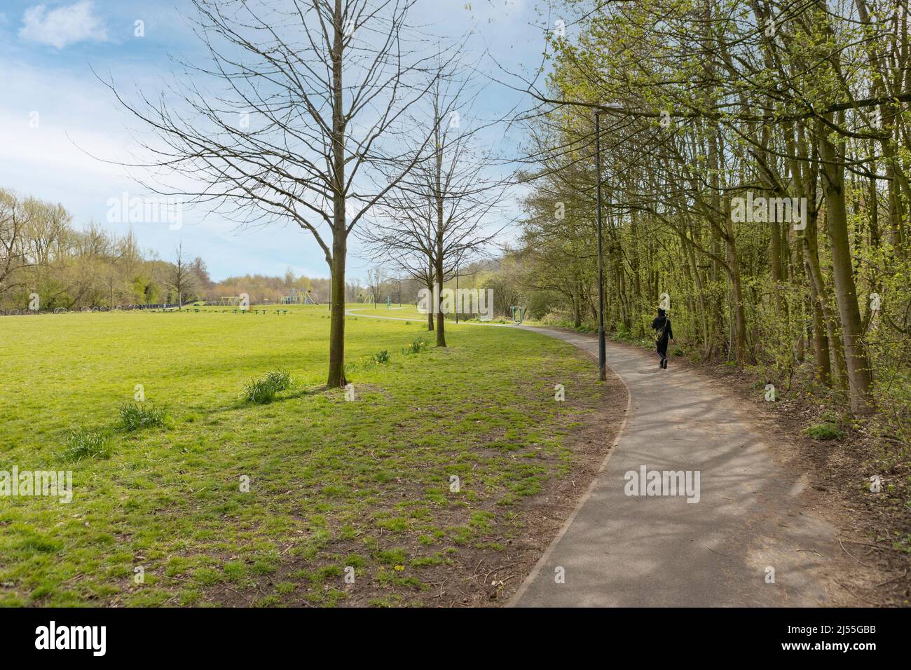 public footpath at Lyme valley parkway, Newcastle under Lyme Stock ...