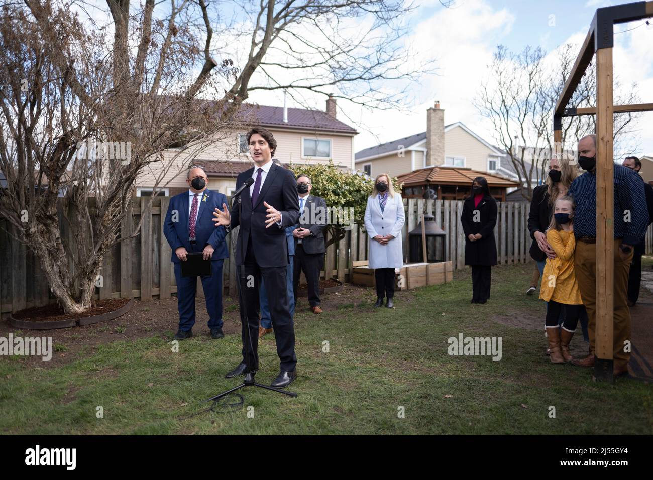 Prime Minister Justin Trudeau speaks about housing after meeting ...