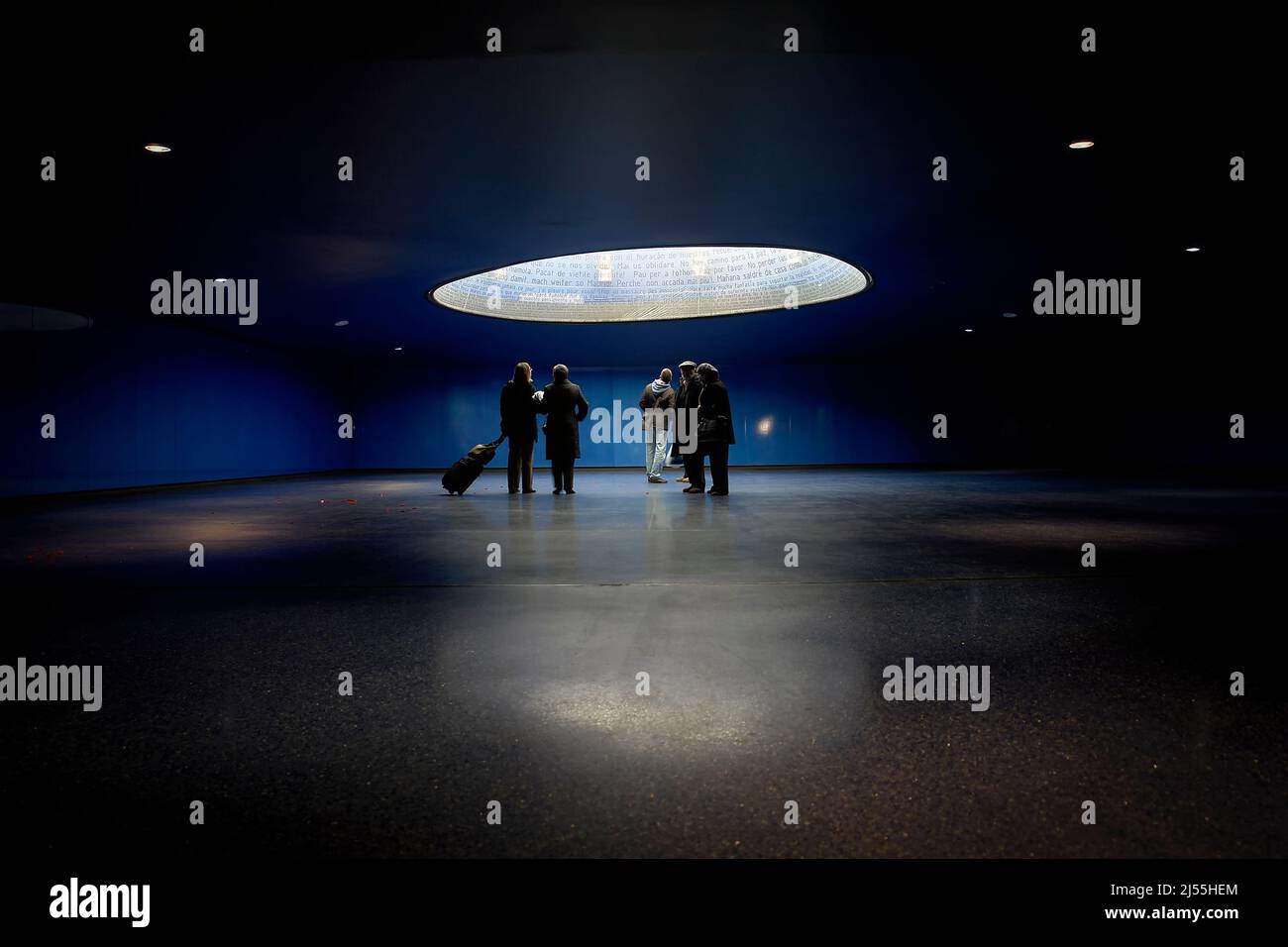 Interior of the memorial to the victims of the terrorist attacks of 11 ...