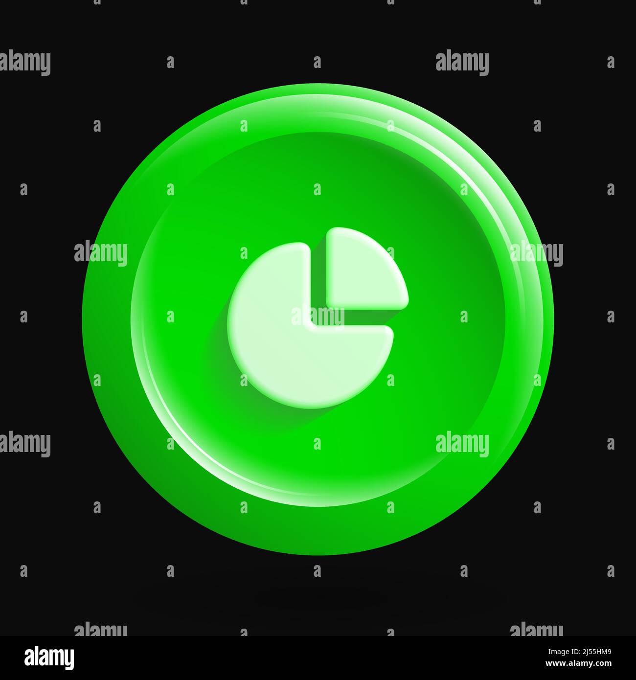 Green Round Graph Icon. Vector illustration Stock Vector Image & Art ...