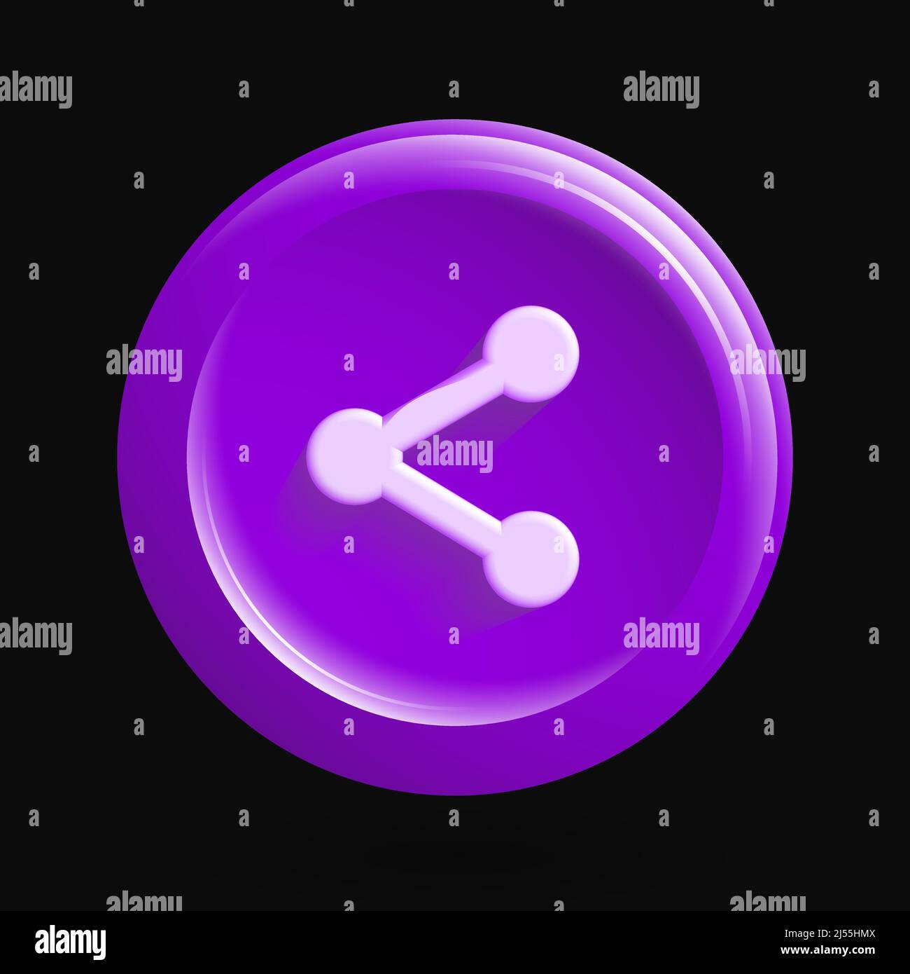 Purple Share Net Icon. Round Isolated Element. Vector illustration ...