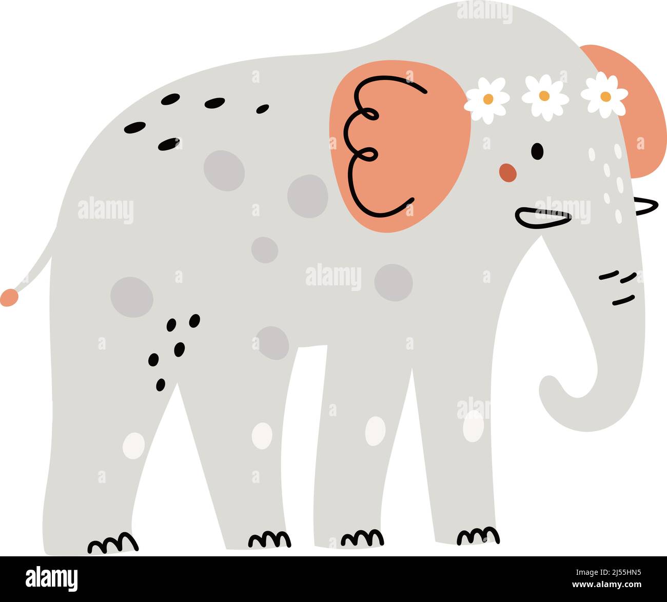 Elephant Print Vector
