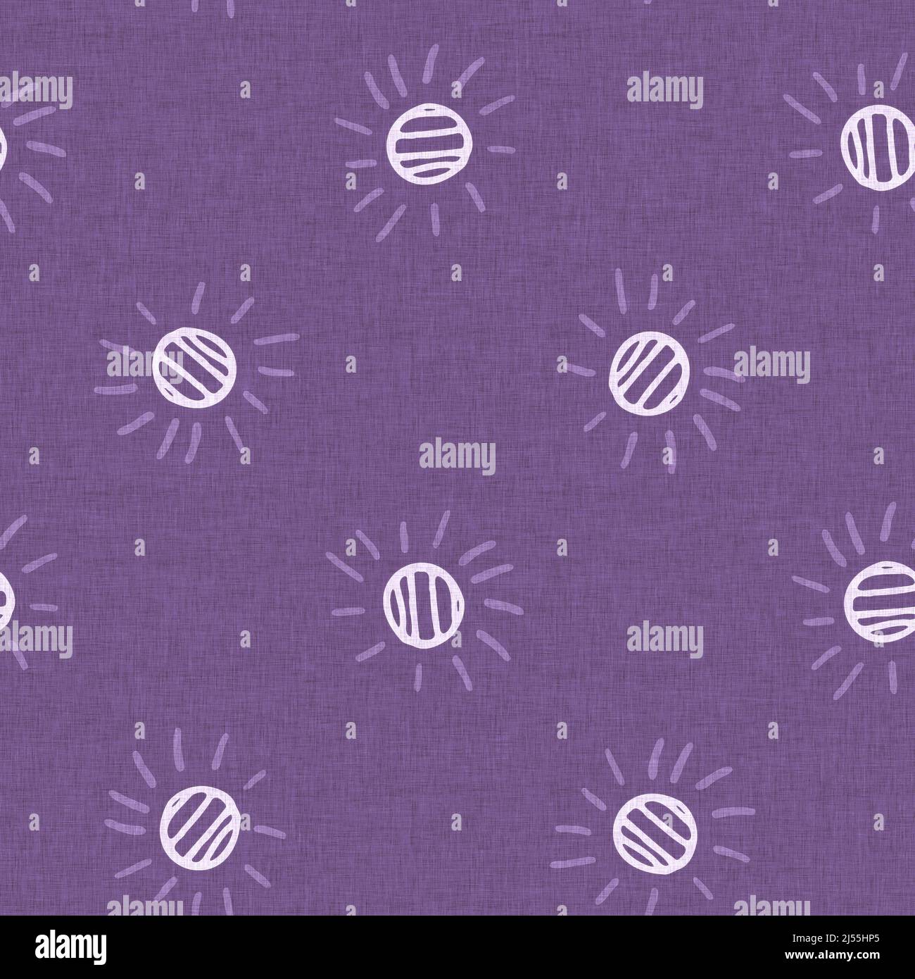 Gender neutral sunshine seamless raster background. Simple purple ...