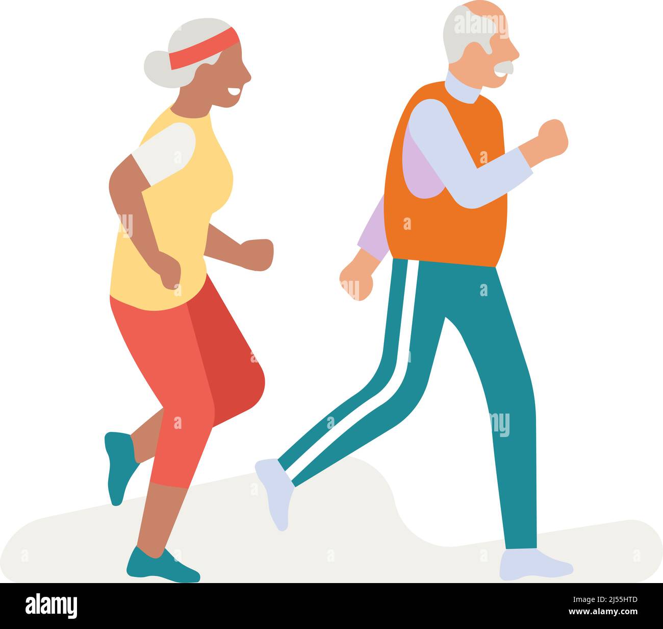 Mature couple jogging Cut Out Stock Images & Pictures - Alamy