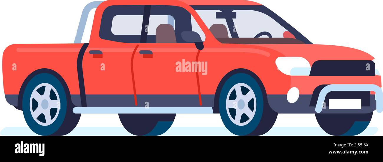 Red pickup icon. Modern truck car vehicle Stock Vector Image & Art - Alamy