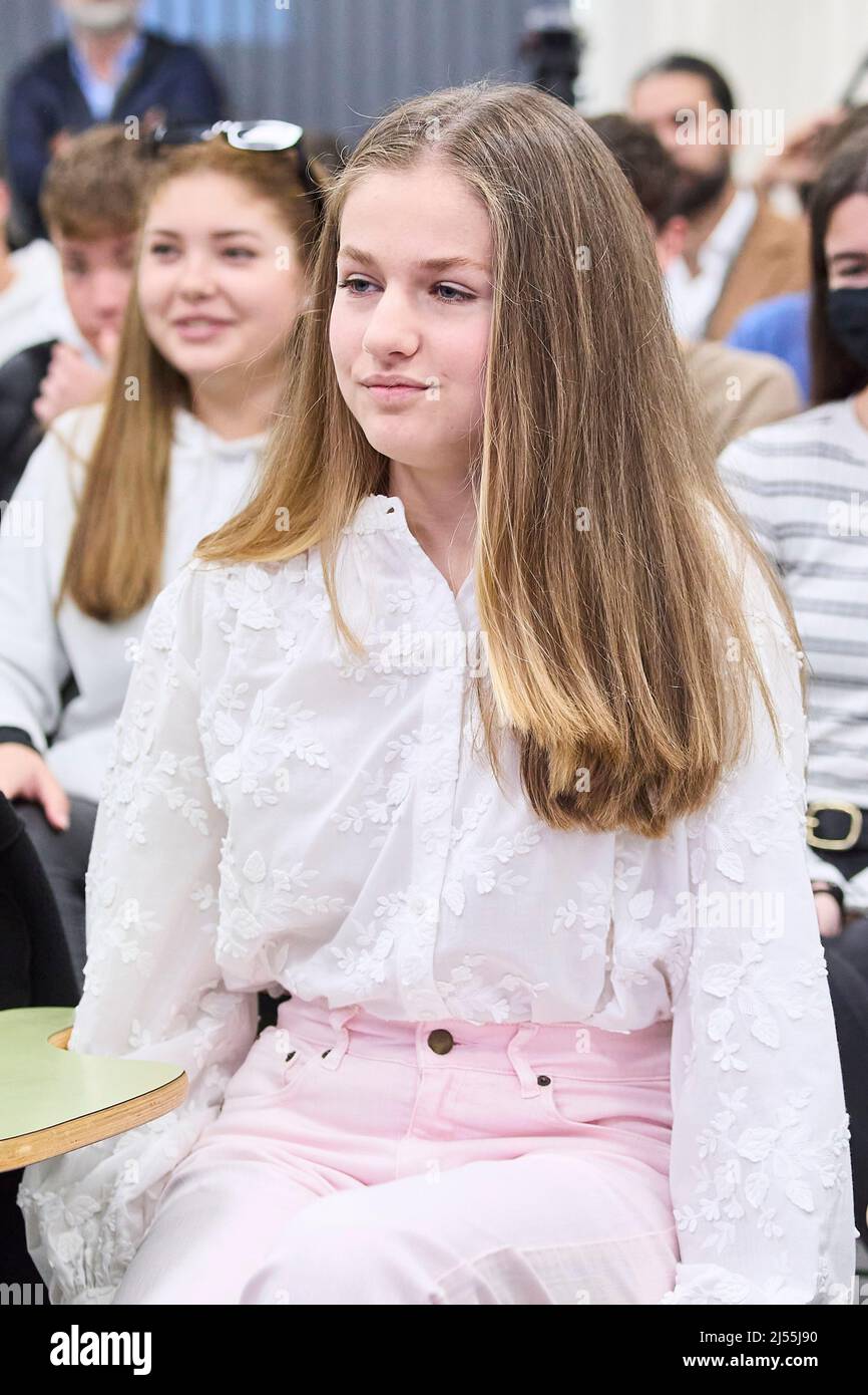 20-04-2022 Madrid Princess Leonor attend the youth and cybersecurity ...