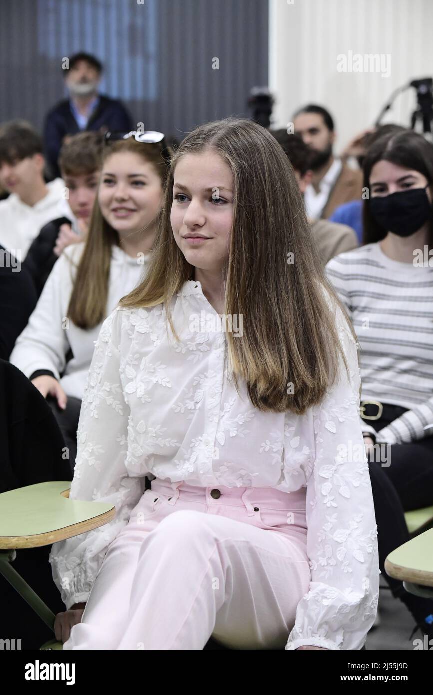 20-04-2022 Madrid Princess Leonor attend the youth and cybersecurity ...