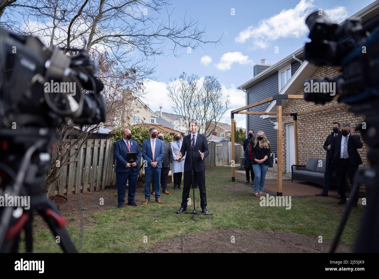 Prime Minister Justin Trudeau speaks about housing after meeting ...