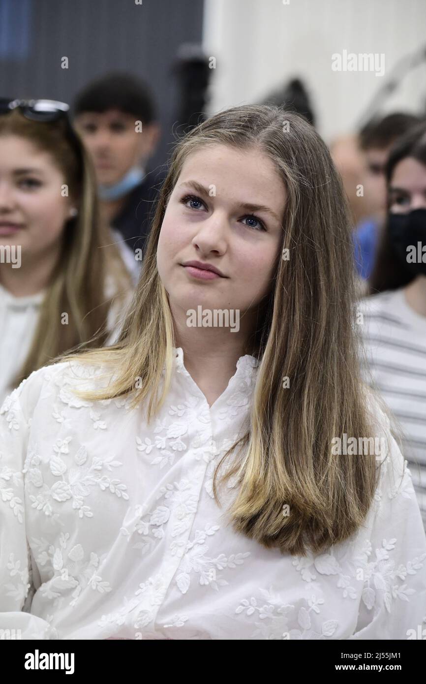 20-04-2022 Madrid Princess Leonor attend the youth and cybersecurity ...