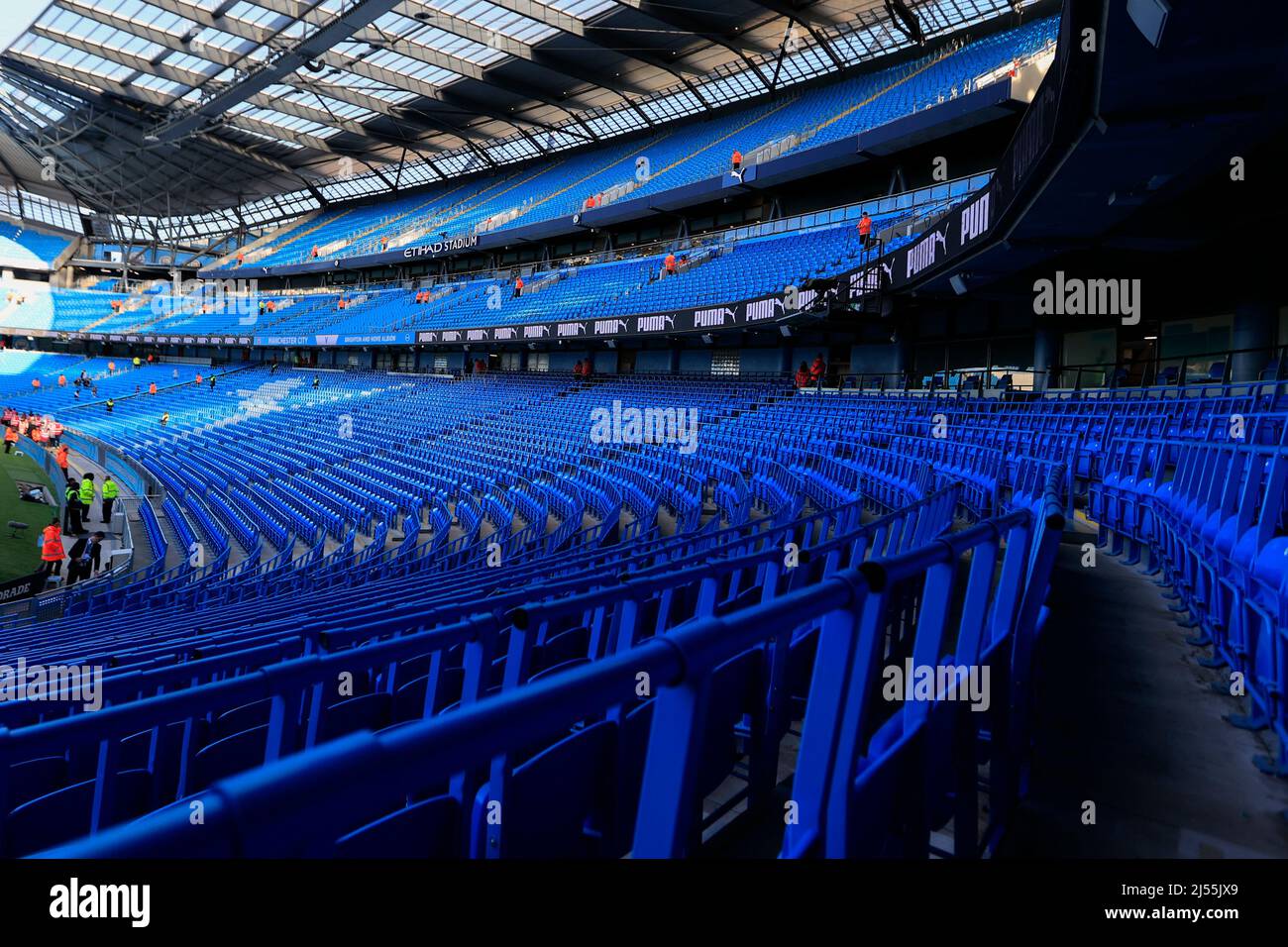 Interior view of the Etihad stadium Stock Photo - Alamy