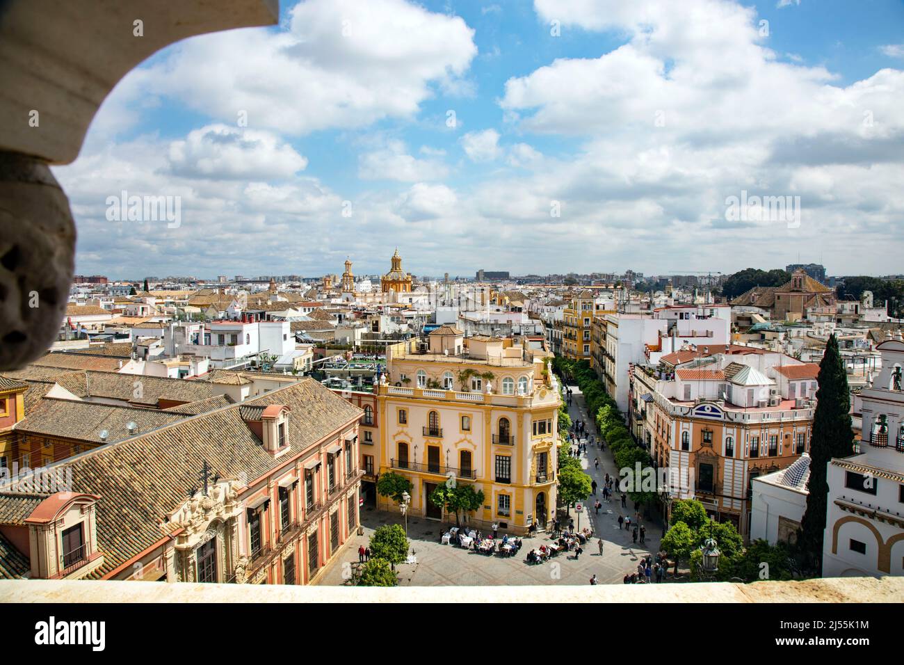 Skyline ( aerial ) view of Seville as viewed from La Giralda Tower ...