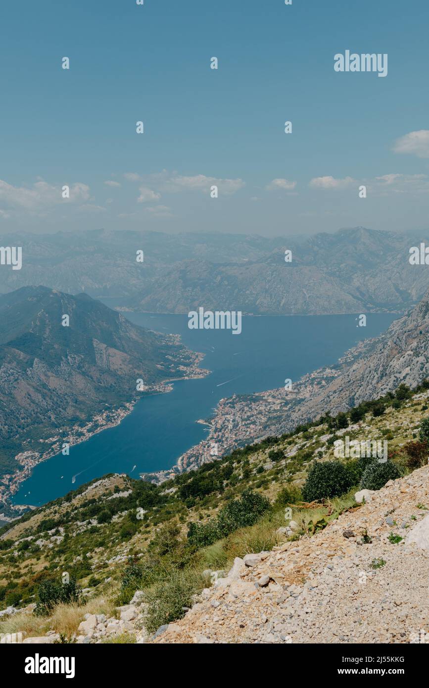 Beautiful nature mountains landscape. Kotor bay, Montenegro. Views of ...