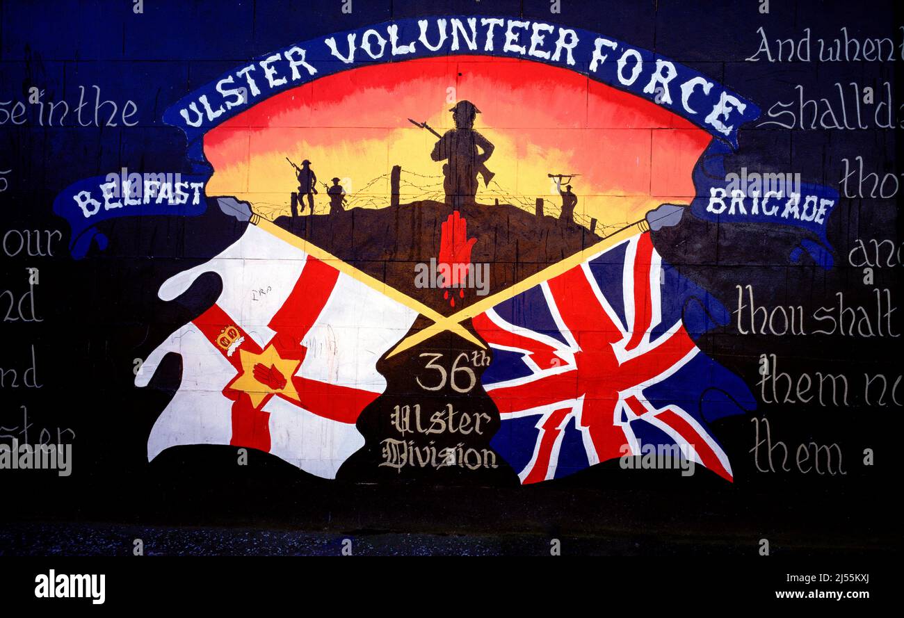 Loyalist Political Mural, Belfast, Northern Ireland Stock Photo - Alamy