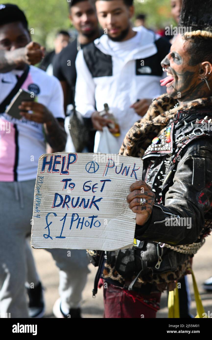 London, UK. 20 April 2022. Thousands of youngsters attends the biggest ...
