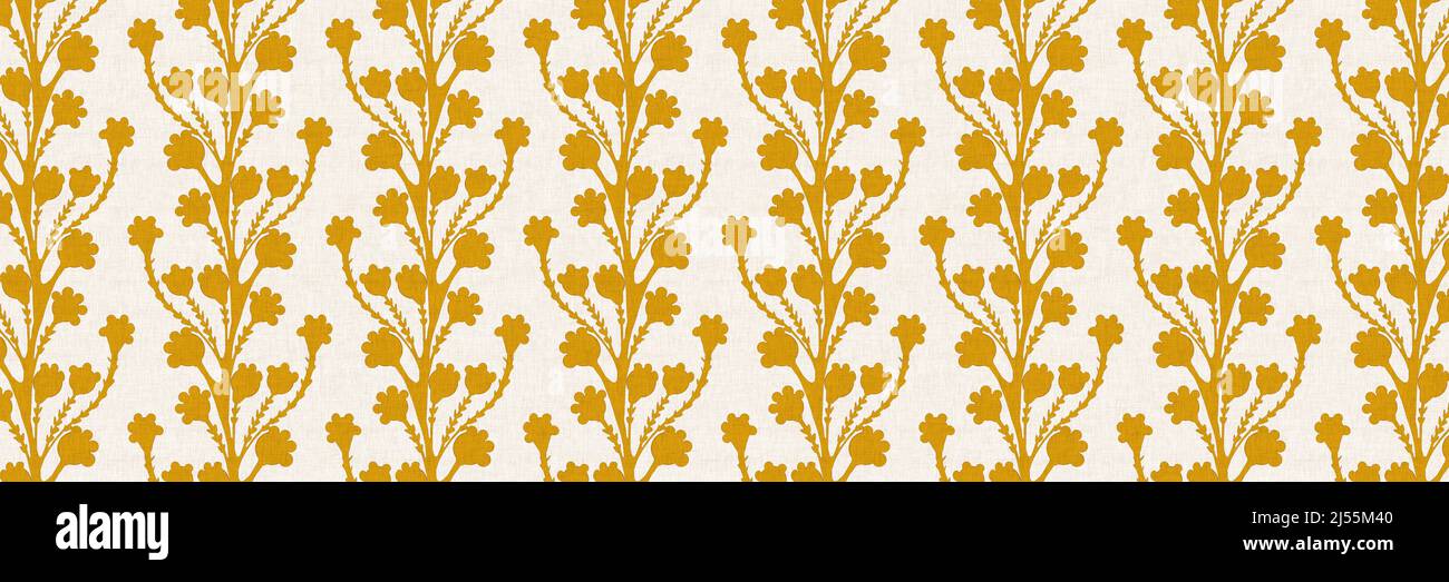 Gender neutral floral flower seamless raster border. Simple whimsical 2 ...