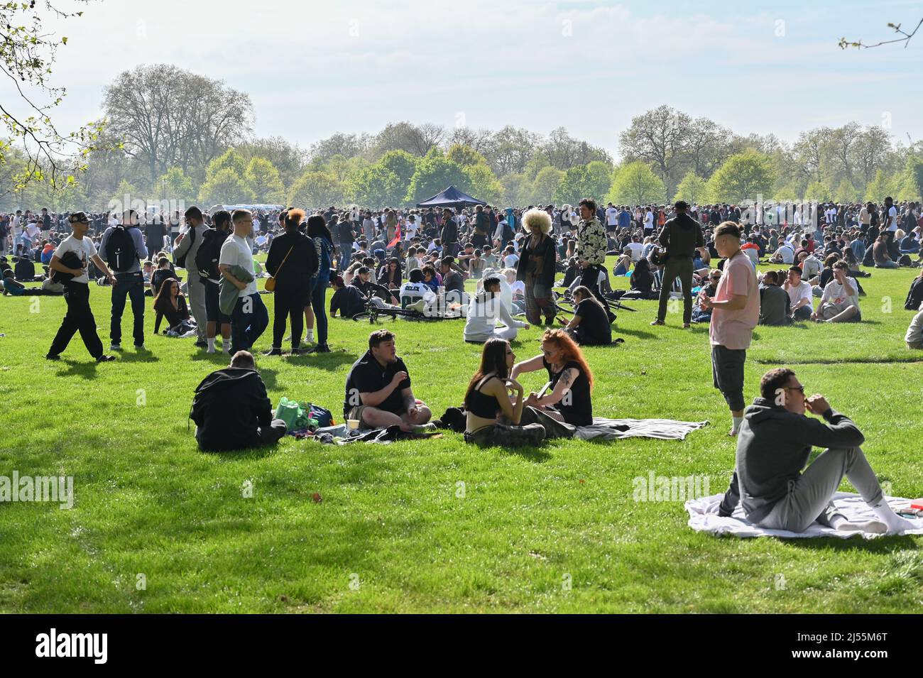 London, UK. 20 April 2022. Thousands of youngsters attends the biggest ...