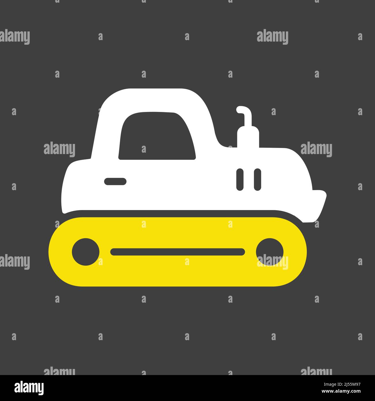 Tractor crawler glyph icon. Agriculture sign. Graph symbol for your web ...