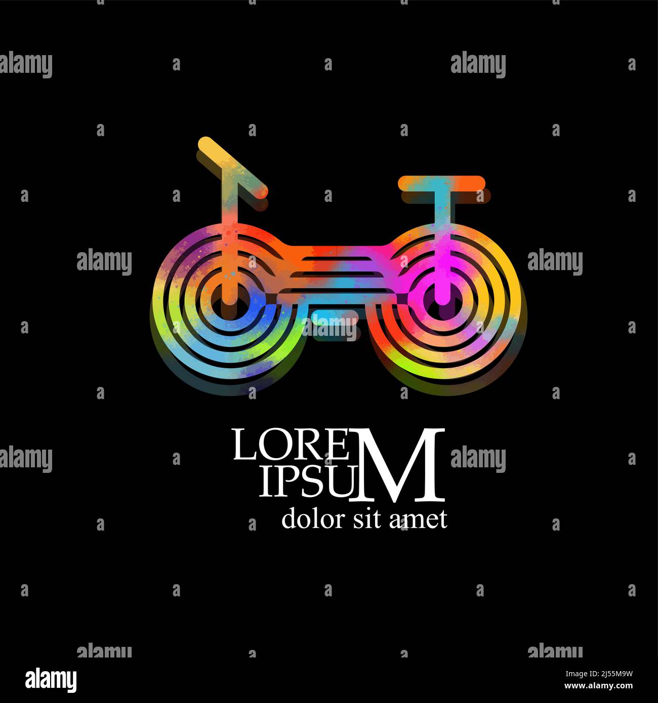 Logo stylized colorful bike. Vector illustration Stock Vector Image ...