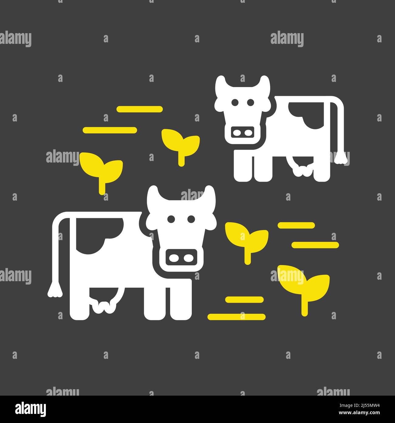 Cow on a pasture glyph icon. Agriculture sign. Graph symbol for your ...