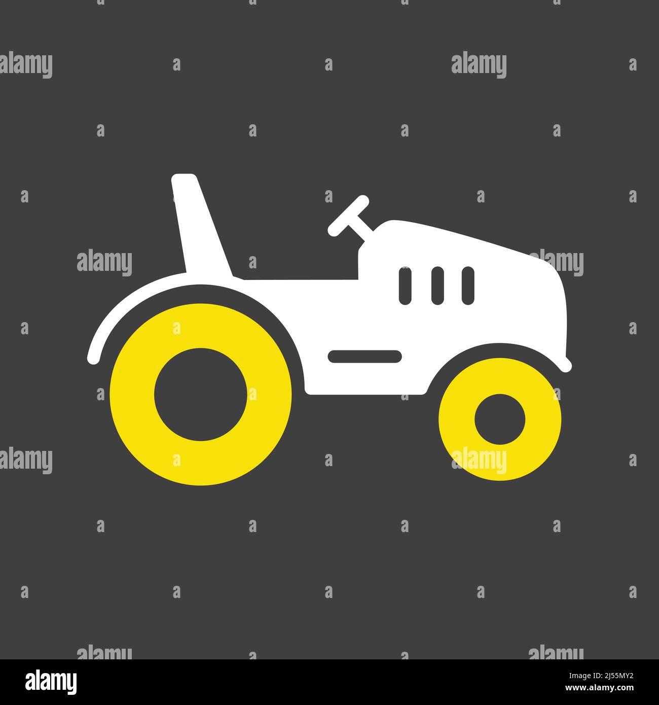 Tractor glyph icon. Farmer machine. Agriculture sign. Graph symbol for ...