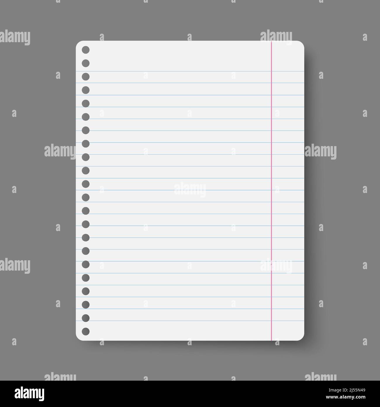 Notebook line squared dot. Diary template. Notepad empty page set ...