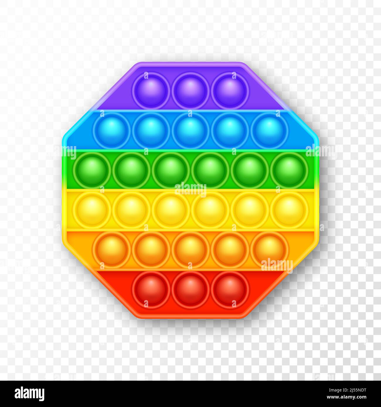 Colorful silicone anti-stress pop it toy. Trendy sensory game for ...