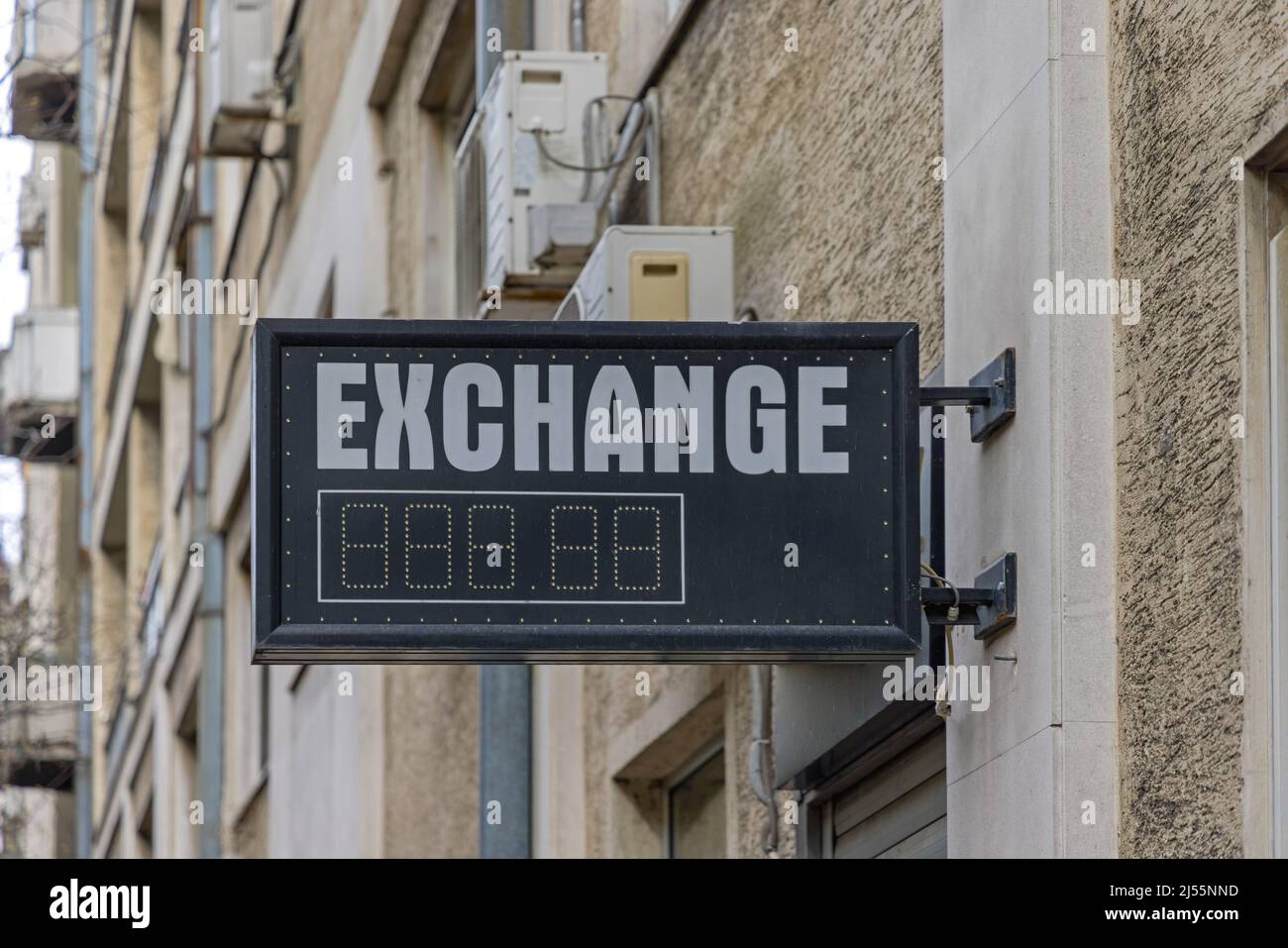 Exchange office sign hi-res stock photography and images - Alamy
