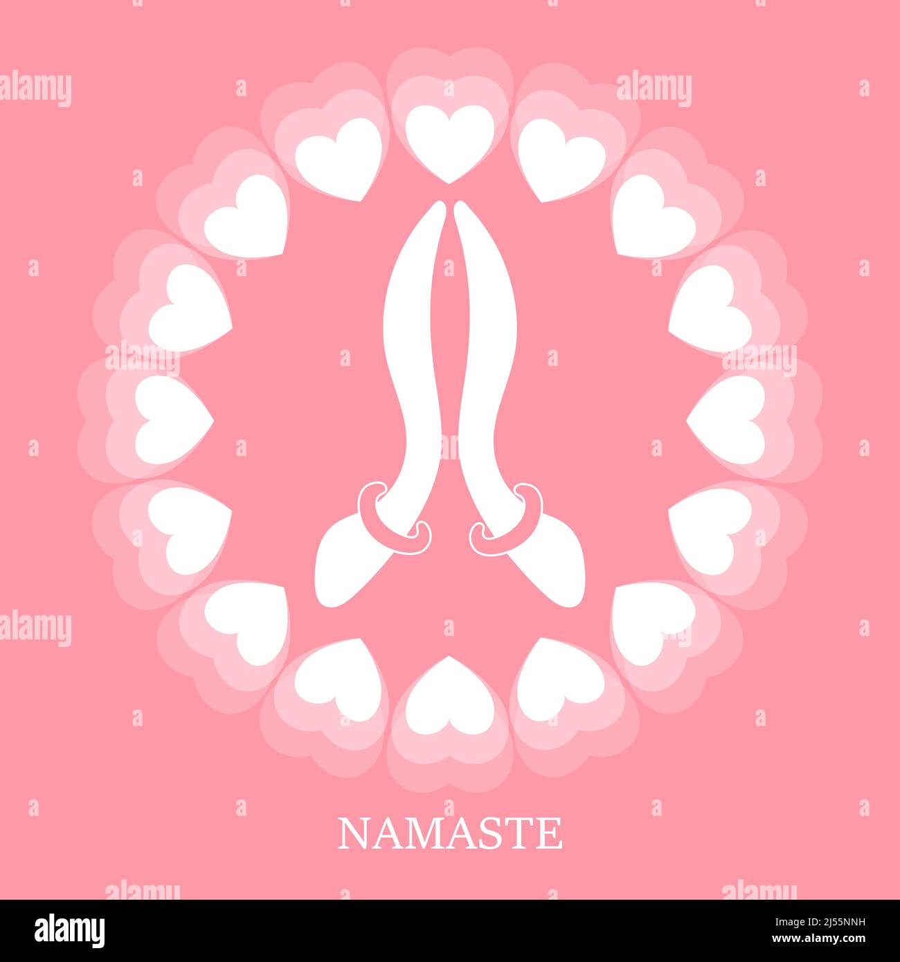 Indian womans hand greeting posture of namaste, vector Stock Vector ...