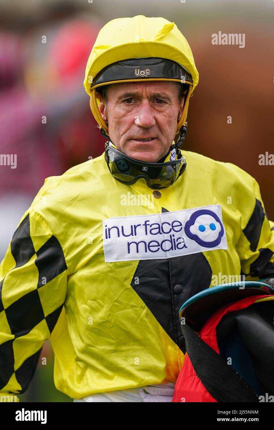 Jockey John Egan during the Epsom Downs Spring Meeting at Epsom Downs ...