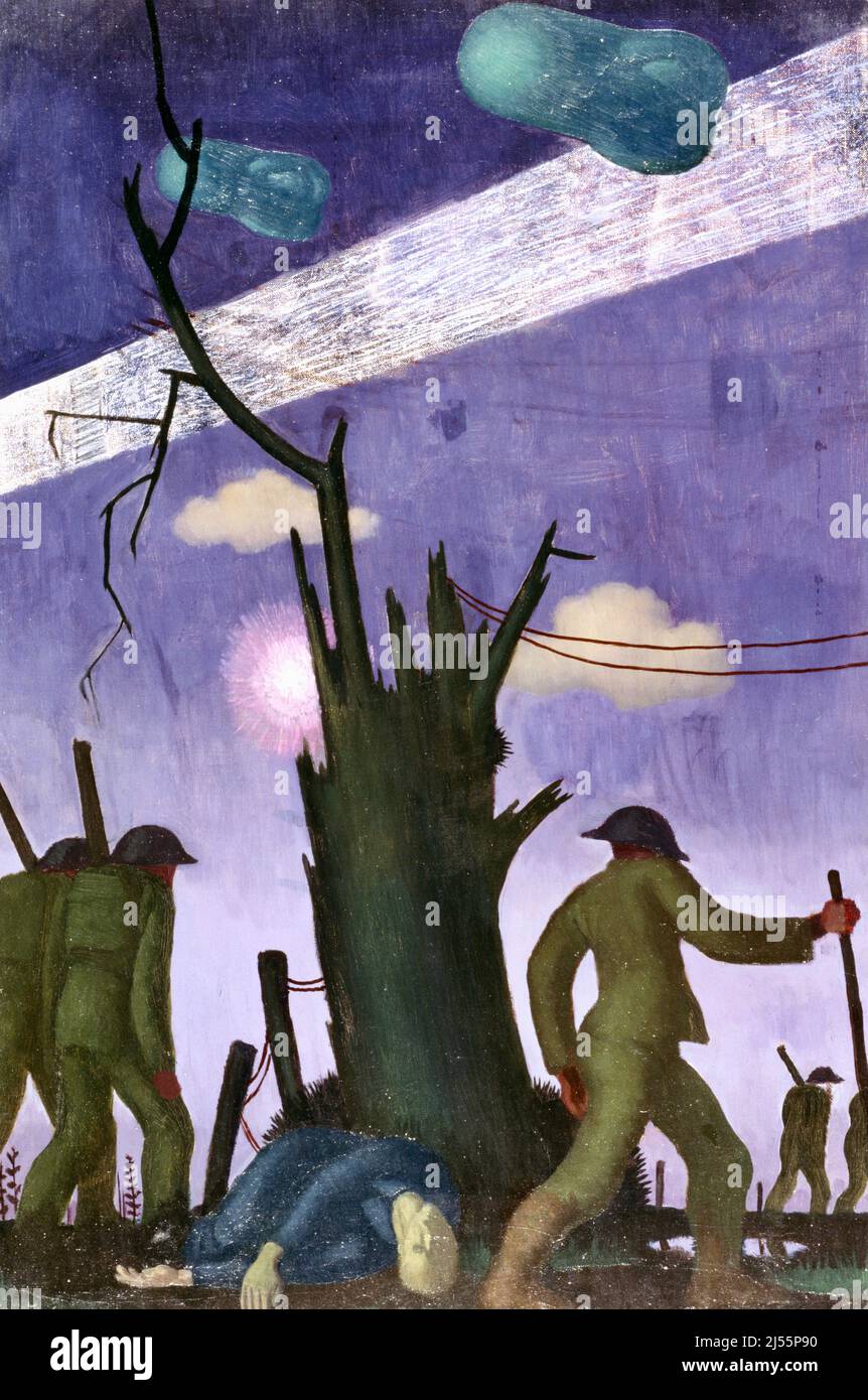 Colin Gill - Evening after a Push - 1919 Stock Photo - Alamy