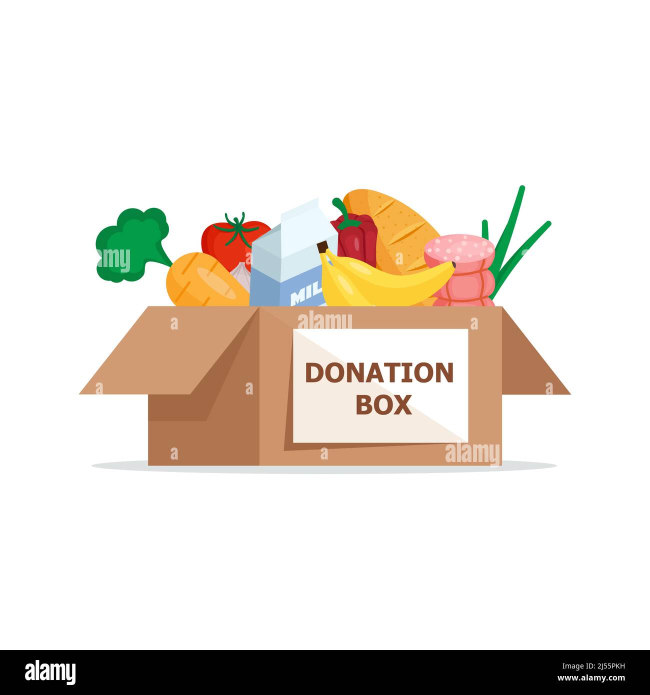 Food and grocery donation concept. Charity, food donation for needy ...