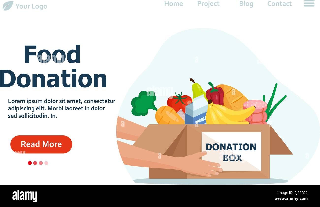 Food and grocery donation concept. Charity, food donation for needy ...