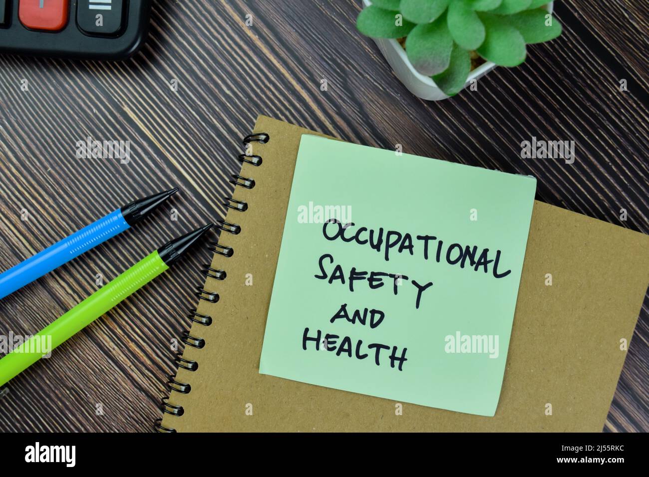 Occupational Safety and Healthy write on sticky notes isolated on ...