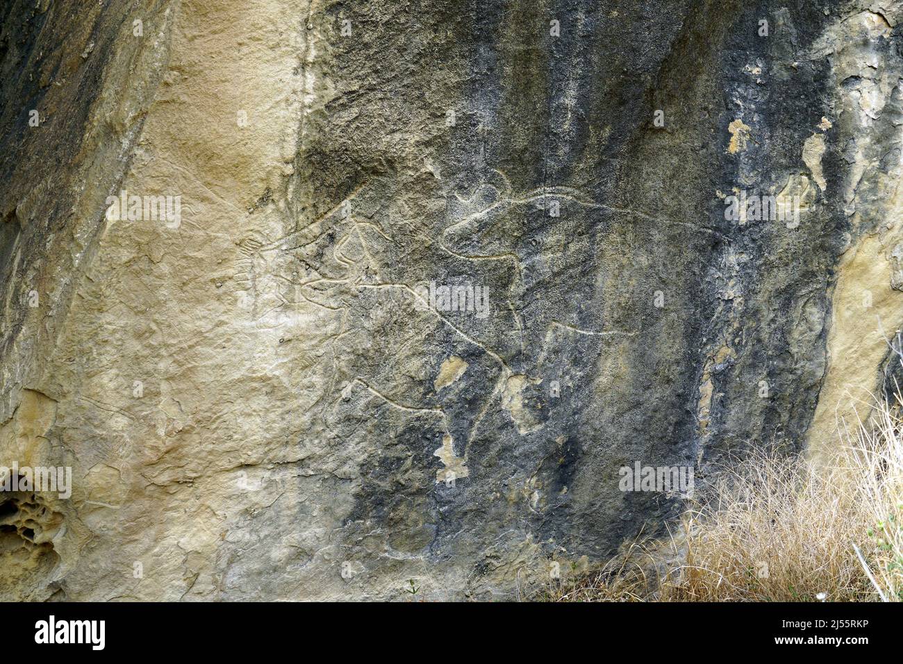 Petroglyphs on rock, Gobustan Rock Art, Gobustan State Historical and ...